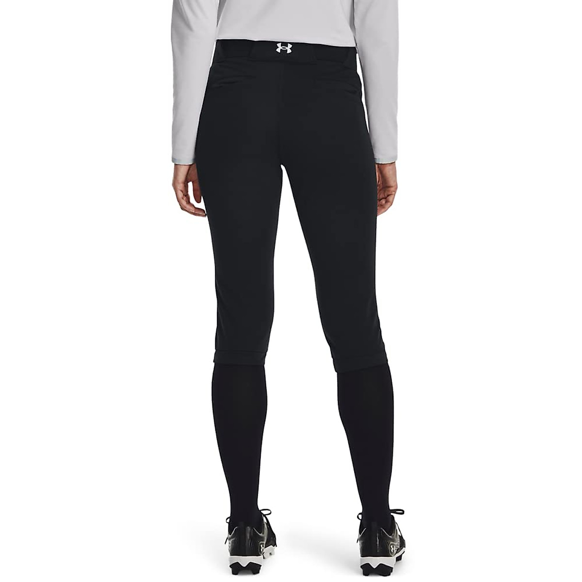 Under Armour Womens Utility Softball Pants 22, (001) Black / / White, Large