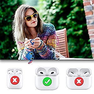 Bevulsel Replacement Case for Airpods 3 Earphone Case Cover Cute Stitc(2021), Funny Fashion Protective Silicone for AirPods Gen 3 Case Accessories Set Kit w/Ring for Teens Girls Kid(Big Ear)