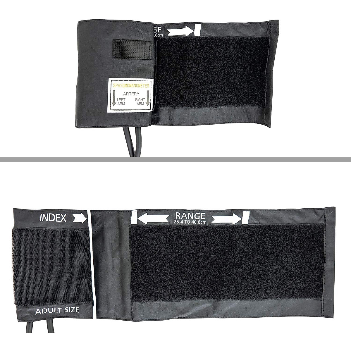 LINE2design Adult Blood Pressure Cuff - School Safety Deluxe Aneroid Sphygmomanometer with Cuff and Carrying Case Trauma Kits Black