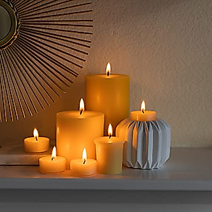 Beeswax Candles 100% Pure Handmade Natural for Gift Home Décor | Non-Toxic Air Purifying Biodegradable | Slow Burning All Natural 3x3