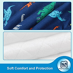 MooMoo Baby Training Underwear 4 Packs Absorbent Toddler Potty Training Pants for Boys and Girls-Cotton Dino 2T-6T (Dino, 5T)