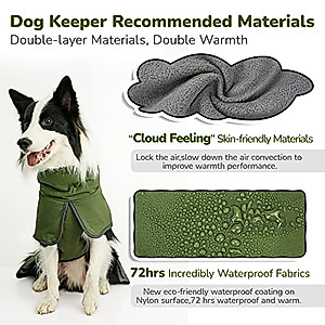 Zeaxuie Double-Layer Winter Dog Jackets, Dog Coats for Large Dogs Winter, Snowproof & Windproof Dog Sweater Coat for Medium, Large, Extra Large Dogs-2XL