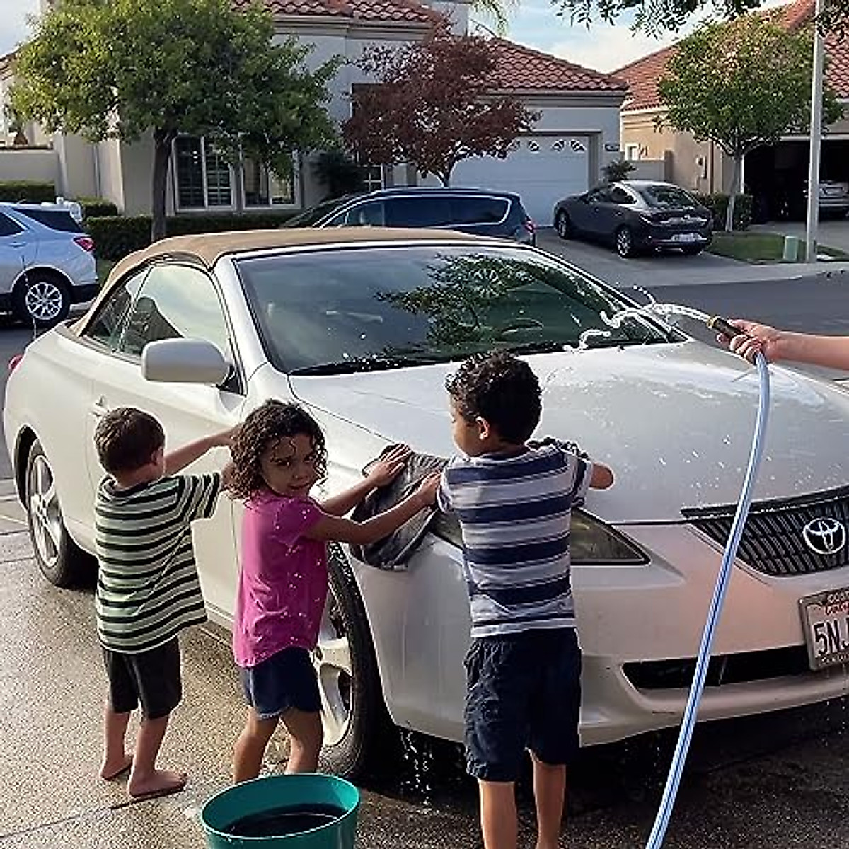 Atlantic Female to Female Heavy Duty Garden Hose 5/8 Inch x 5 Foot Green Water Hose Short Connection Leader Hose (5FT Female-Female)