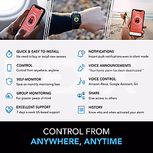 Nexx Smart Alarm Wi-Fi Controller NXAL-100 - Remotely Control Existing Alarm Security System with Nexx App, Compatible with Alexa, Google Assistant, Siri, SmartThings, No Monitoring Service Required