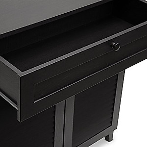 Baxton Studio Calvin Shoe-Storage Cabinet, Espresso