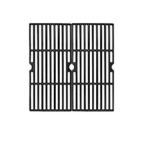 SafBbcue 16 15/16" Cooking Grates for Charbroil 463250210, 463250211, 463250212, 463251413, 463251414, 466251413, 463250511, Cast Iron Grill Cooking Grids, 2 Pack