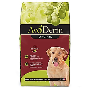 AvoDerm Natural Lamb Meal & Brown Rice Recipe Dry Dog Food, For Allergy Support, 26 lb
