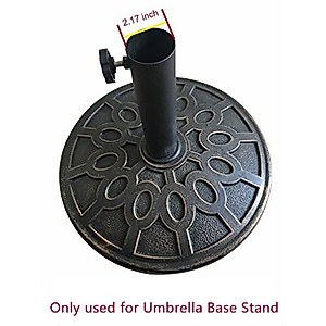 SUQ I OME Outdoor Patio Umbrella Parasol Base Stand Replacement Hole Ring Plug Cover and Cap 2.1 inch (1 pc , Black)