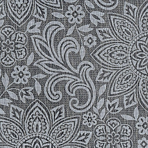 Charcoal Jute Water Resistant Large Indoor Outdoor Rug 5x7 for Patio Entryway Deck Garden Outside Porch Hallway Entry Way Area - Waterproof Living Room Bedroom Kitchen Carpet Alfombras para Exteriores