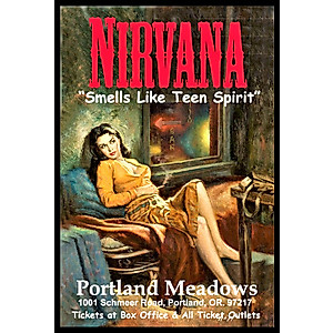 Nirvana Fridge Magnet 2.5 x 3.5 Live Portland Meadows Concert Poster Canvas Print