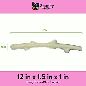 Spunky pup Glow in the Dark Stick Dog Toy Non-Toxic Waterproof Dental Texture for Teeth and Gums