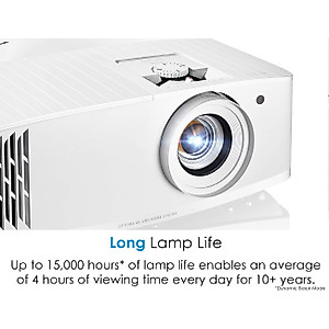 Optoma - UHD30 4K UHD Projector with HDR10, HLG & Enhanced Gaming Mode - White (Renewed)