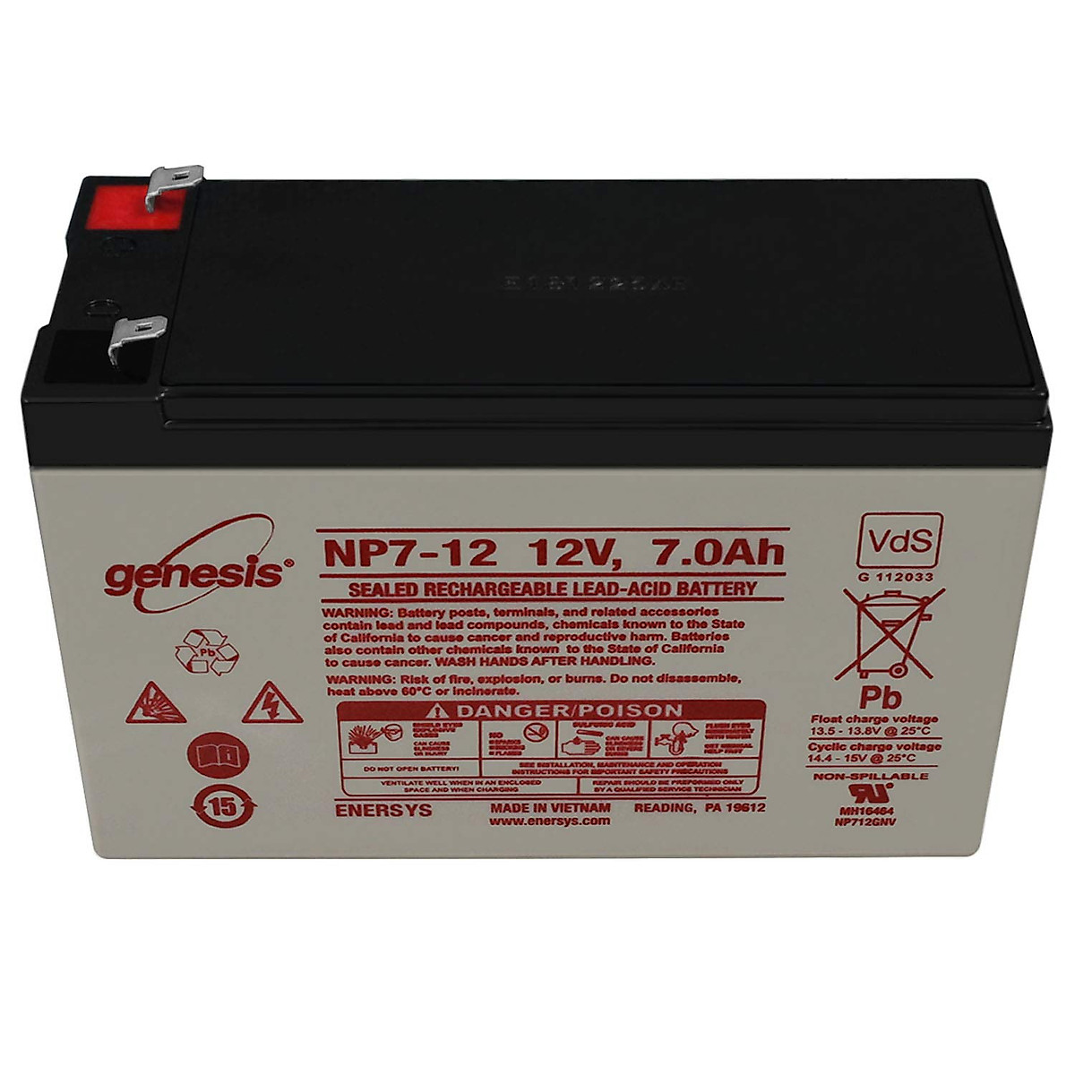 EnerSys Genesis NP7-12 12V 7Ah Sealed Lead Acid Battery