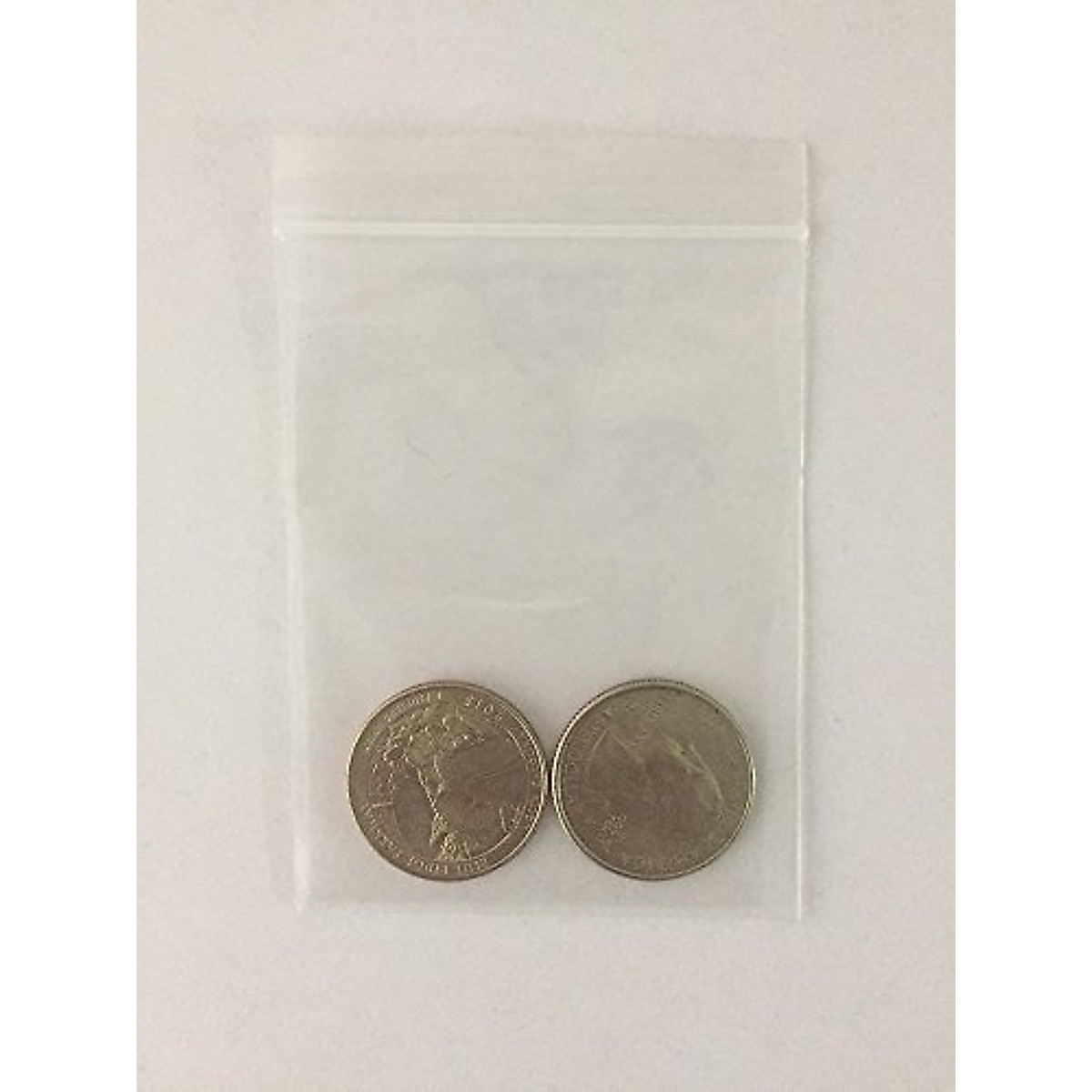 2''x 3'', (Pack of 100) Small Clear Poly Zipper Bags 2 Mil Reclosable Zipper Lock Storage Plastic Bag for Jewelry, Candy