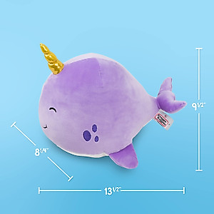 Snuggie Buggies Narwhal Stuffed Animal Ultra Soft Plush Cute Narwhal Toy Plushie Stuffed Animals for Kids