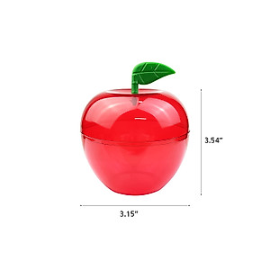 Yitokmc 5 Pack Plastic Apple Containers Large Red Apple Decoration Teacher Apple Container Candy Jar Toy Gift Filling Containers for Party Wedding Christmas Decorations Party Supplies