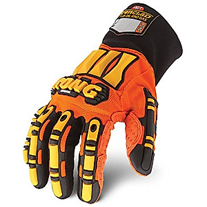 Ironclad KONG SDX2-05-XL Original Oil & Gas Safety Impact Gloves, X-Large, Orange
