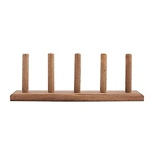 REDECKER Dark Oakwood Flax Yarn Holder - Holds 5 Yarn Tubes - Ideal for Crocheting, Embroidery Thread and Yarn Storage Organizer, Perfect Crochet Accessory and Tool, Made in Germany