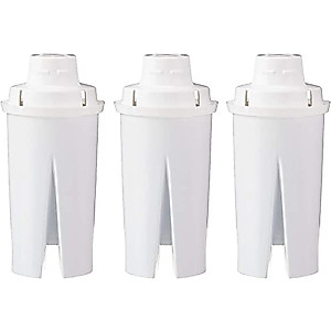 Amazon Basics Replacement Water Filters for Water Pitchers, Compatible with Brita - 3-Pack