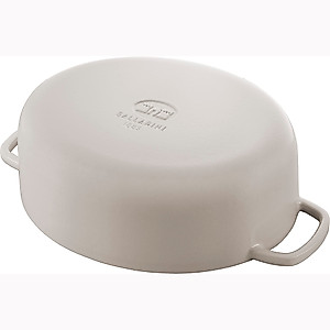 BALLARINI Bellamonte Cast Iron 5-qt Oval Dutch Oven - Crema White