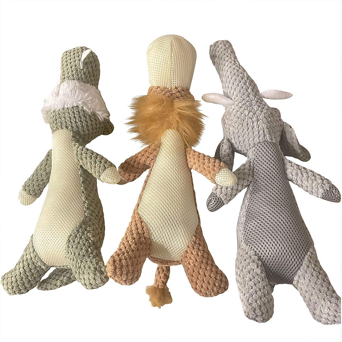 Best Pet Supplies Dog Toy for Large Dog Breeds, Cute Soft Squeaker, Lion Dog Toy, Elephant Dog Toy, Wolf Dog doy, Dog Toy Trio, Dog Toy Pack XL Dog Toys