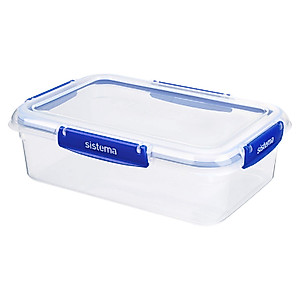 Sistema KLIP IT PLUS Food Storage Container | 2.2 Litre Leak-Proof, Stackable & Airtight Fridge/Freezer Food Boxes | BPA-Free Plastic | Recyclable with TerraCycle® | 1 Count