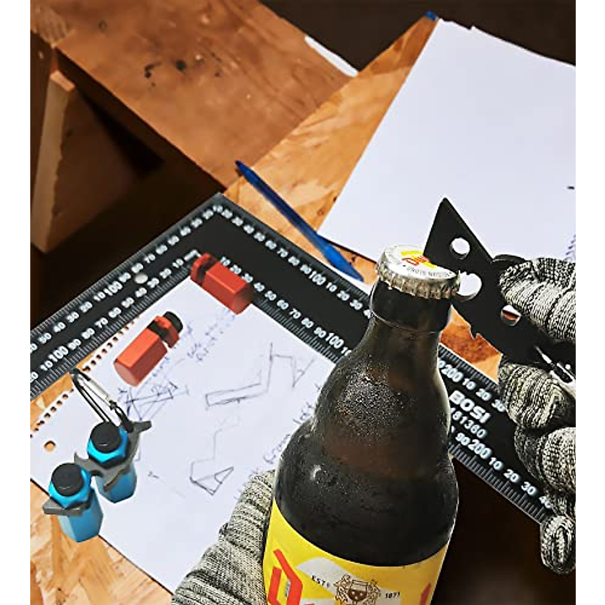 Stair Gauges for Framing Square and Rafter，Lengthen，Anti-Lost (Pair)