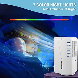 Portable Air Conditioner, 700ML Personal Evaporative Air Cooler Fan with 3 Speeds 7 Colors,70° Oscillate Personal Air Cooler for Home/Tent/Office Room