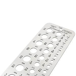 PSCCO 1PC Stainless Steel Diameter Gauge DIY Drill Measurement Gauge Tool