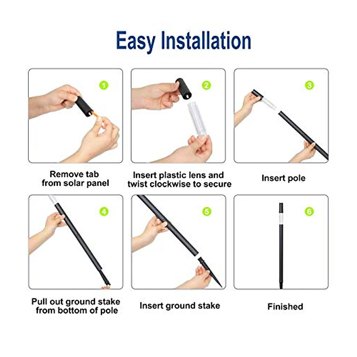 Westinghouse Solar Lights Outdoor LED Garden Path Lighting Waterproof Solar Powered Pathway Lights Decorative Landscape Lights for Garden Patio Lawn Courtyard Lane Walkway (8-Pack)