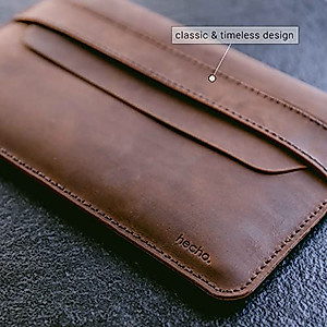 hecho. Leather Case with Pencil Holder "Fernando" for iPad Pro 12.9 Case (M1, M2 | 2018-2022 | 3rd, 4th, 5th & 6th generation) - Handmade & Fair Trade (iPad Pro 12.9 Sleeve Leather, Cover Bag Skin)