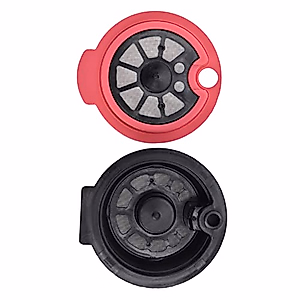 BstXqty Coffee Capsule, Reusable Coffee Capsule Cup with Removable Filter Pink Capsule Filter Bottom Grooves with Unique Sealing Design for Most Coffee Machines(60ml)