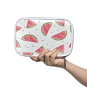 Pencil Case Watermelon Print Pencil Bag Pen Pouch Big Capacity Makeup Brush Bag for Kids Girls Boys Women School College