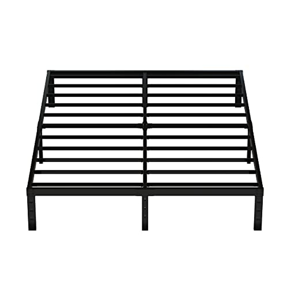 Maenizi 12 Inch Cal King Bed Frame No Box Spring Needed, Heavy Duty California King Metal Platform Support Up to 3000 lbs with Steel Slat, Easy Assembly, Noise Free, Black