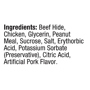 Good'n'Fun Triple Flavor Chips, Dog Chew Treats, Premium Chicken and Beef Hide Treats for Dogs, 4 oz