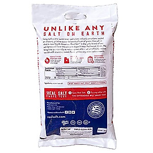 Redmond Real Sea Salt - Natural Unrefined Gluten Free Fine, 25 Pound Bag