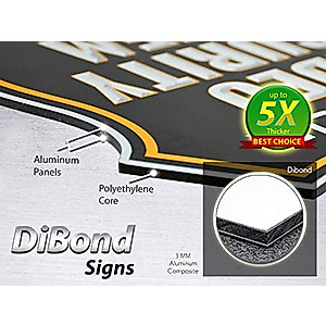 Signs Authority Private Property No Trespassing Sign - Dibond Aluminum 15" X12" No Trespassing Signs Private Property - Metal Yard Signs Protect your Home and Businesses with Private Property Signs