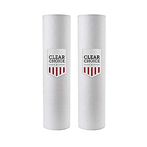 Clear Choice Sediment Water Filter 1 Micron 10 x 2.50" Water Filter Cartridge Replacement 10 inch RO System DEV9109-07, DEV9109-07, 155225-43 P1, 2-Pk