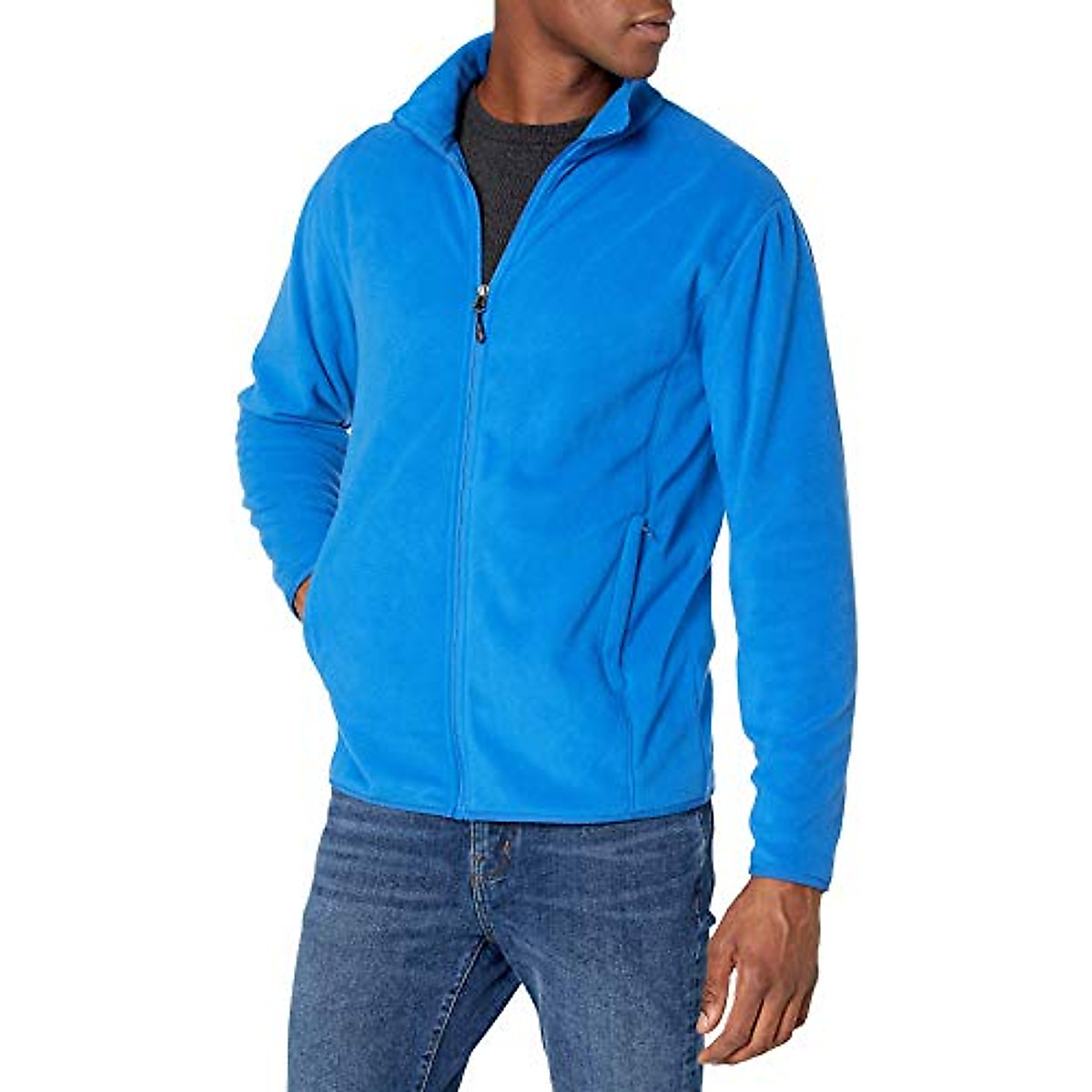 Amazon Essentials Men's Full-Zip Polar Fleece Jacket (Available in Big & Tall), Cobalt Blue, XX-Large