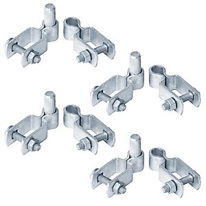 4 Pairs 1" x 1" x 5/8" Square Chain Link Fence Gate Frame Post Hinge Male and Female,Max Load 165lb