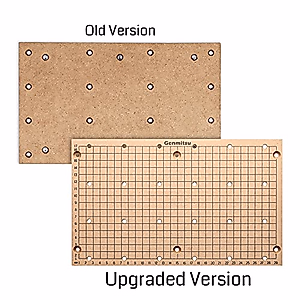 Genmitsu CNC MDF GRID Spoilboard for 3018 CNC Router Machine, Compatible with 3018-PRO/ 3018-PROVer/ 3018PROVer Mach3, 300 x 180 x 12mm (11-4/5''x 7''x 1/2''), M6 Holes (6mm), Screws and Nuts Included