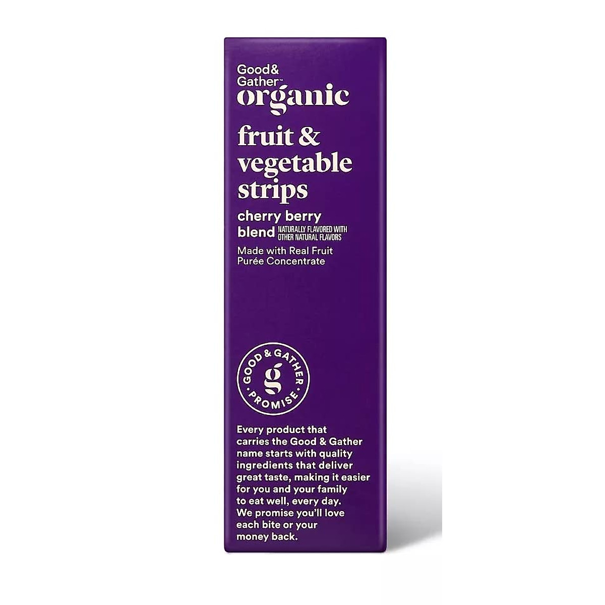 Good & Gather Organic Fruit & Vegetable Strips. Cherry Berry Blend. 18 Count. Gluten Free Certified.