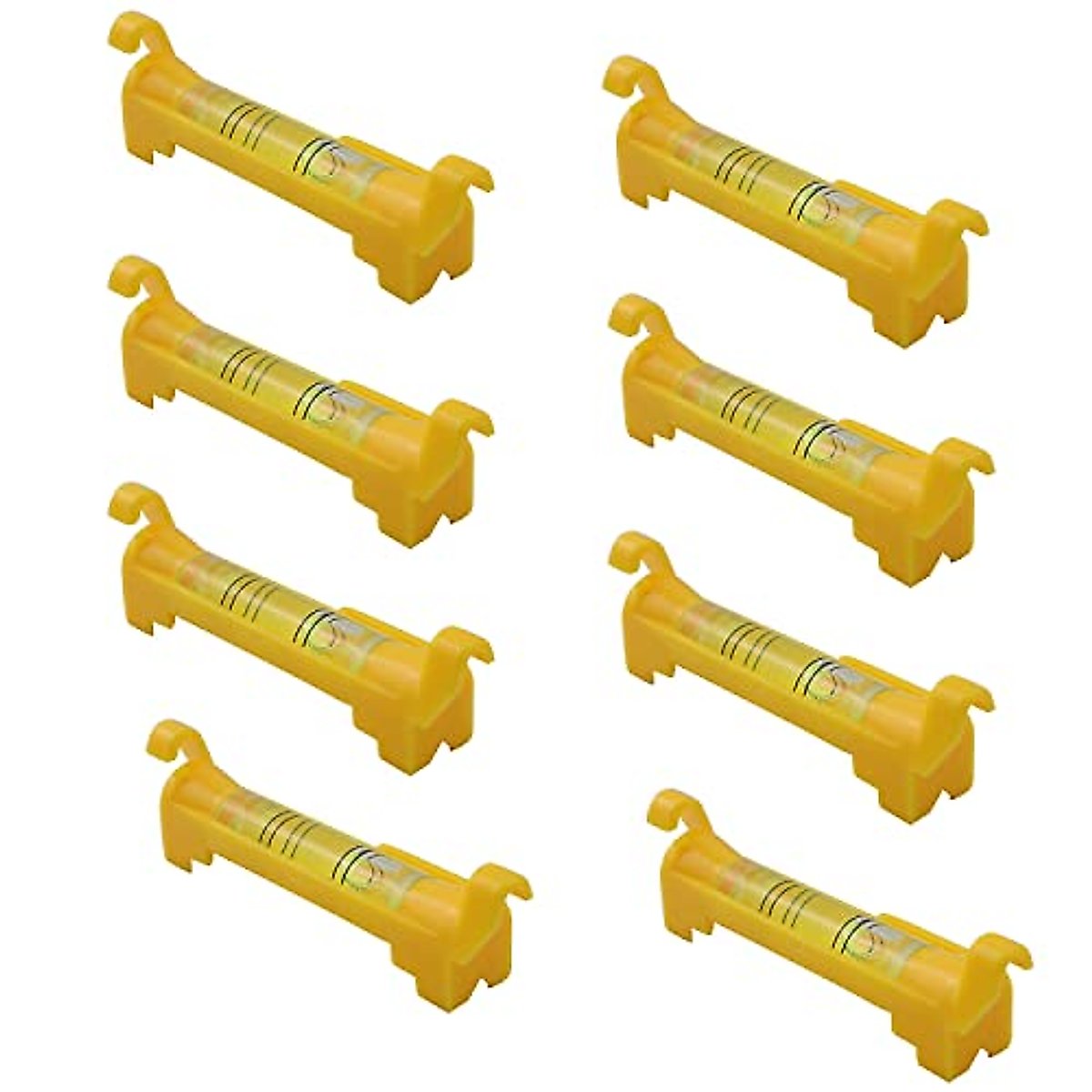 String Line Level FMHXG 8pcs Yellow Spirit Level Bubble String Leveler Hanging Level Measuring Tools Acrylic Bubble Spirit Level with Plastic Shell
