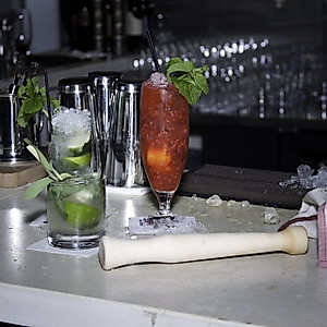 Fletchers' Mill Muddler, Cocktail Muddler, Solid Wood, Ideal Bartender Tool for Old Fashioned, Mojitos - 11 Inch