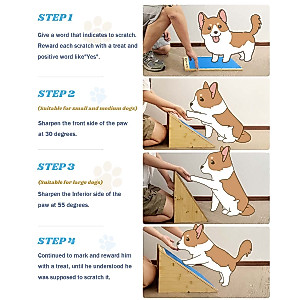 Scratch Square for Dogs, Extra Large Dog Scratch Pad for Nail, Hands Free Dog Nail File Toy, Stable Dog Scratch Pad with Bracket, Two Heights Optional