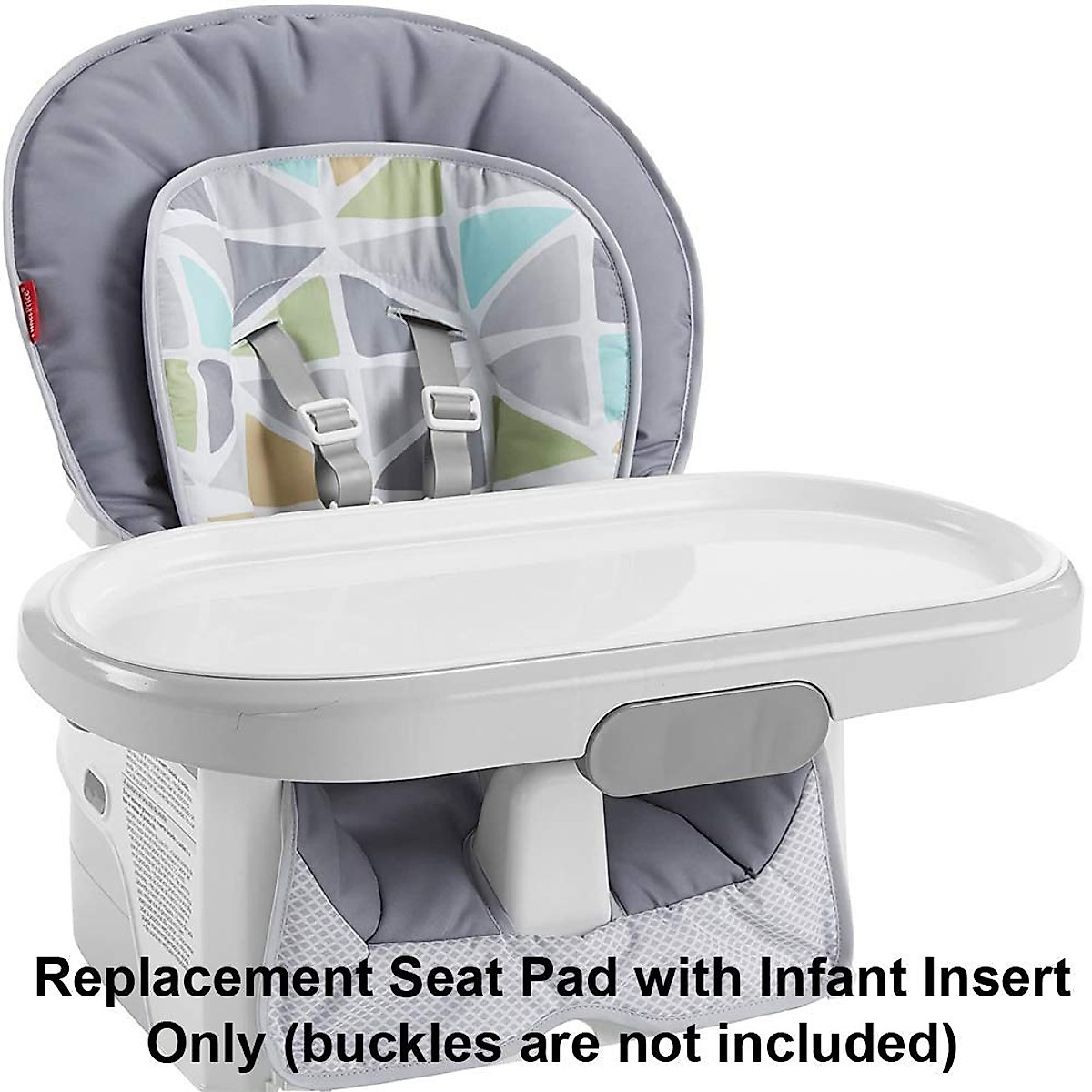 Replacement Cover for 4 in 1 High Chair - Fisher-Price Total Clean 4-in-1 Highchair in Sail Pattern FLH18 ~ Replacement Seat Pad with Infant Insert ~ Grays and Greens