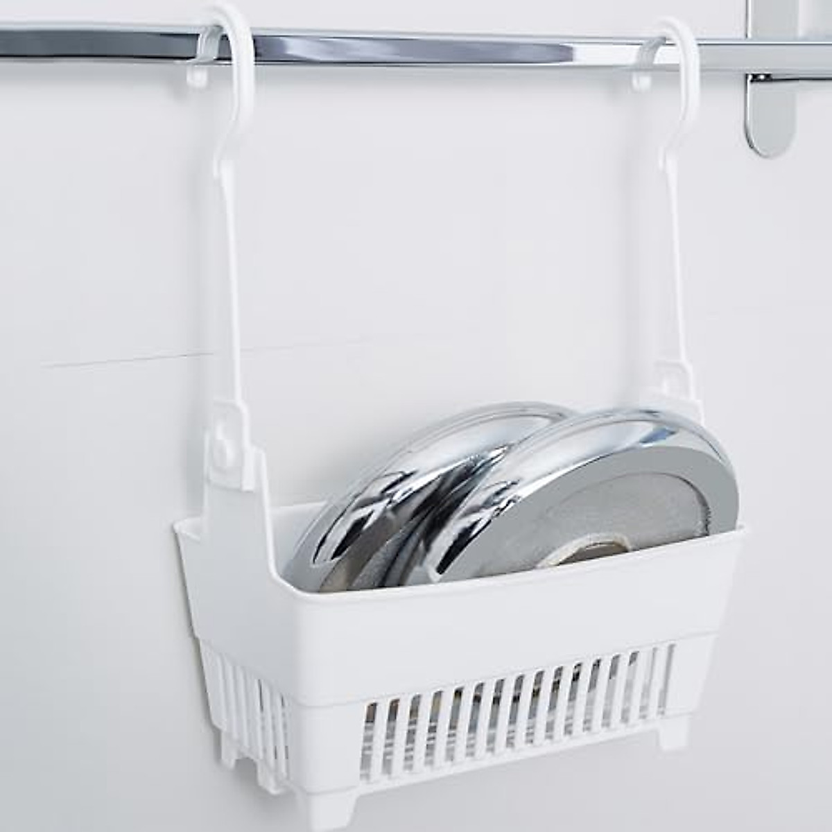 Montesy Storage Basket With Hanging Hook Household Shower Supplies
