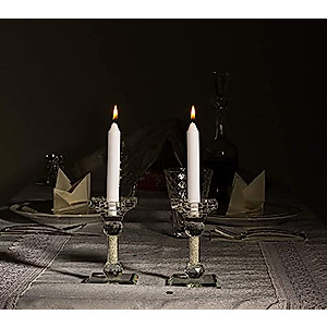Hyoola White Candles - Short Candlesticks - 5 Inch Candle Sticks (12cm) - 4 Hour Burn Time (72 Pack), European Made