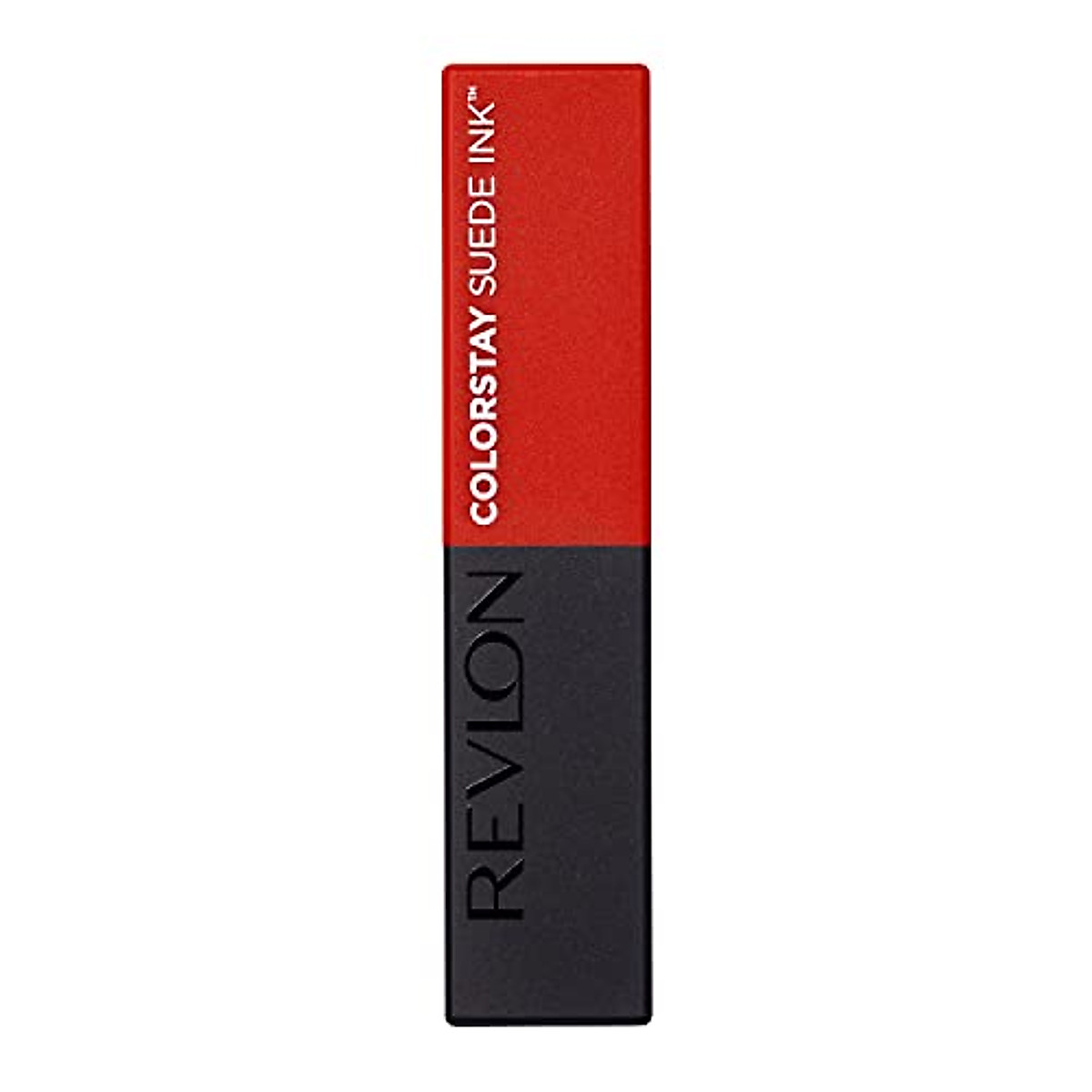 REVLON Lipstick, ColorStay Suede Ink, Built-in Primer, Infused with Vitamin E, Waterproof, Smudge-proof, Matte Color, 014 Spit Fire, 0.09 oz.