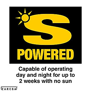 Zareba ESP5M-Z Solar Powered Low Impedance Electric Fence Charger - 5 Mile Lightning Electric Fence Energizer, Contain Animals and Keep Out Predators,Black